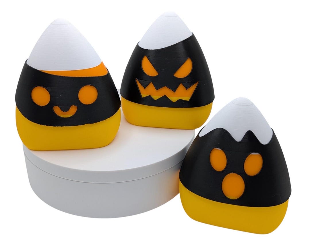 3D Printed Candy Corn Tea Lights, Halloween Decor Tea Lights - Etsy
