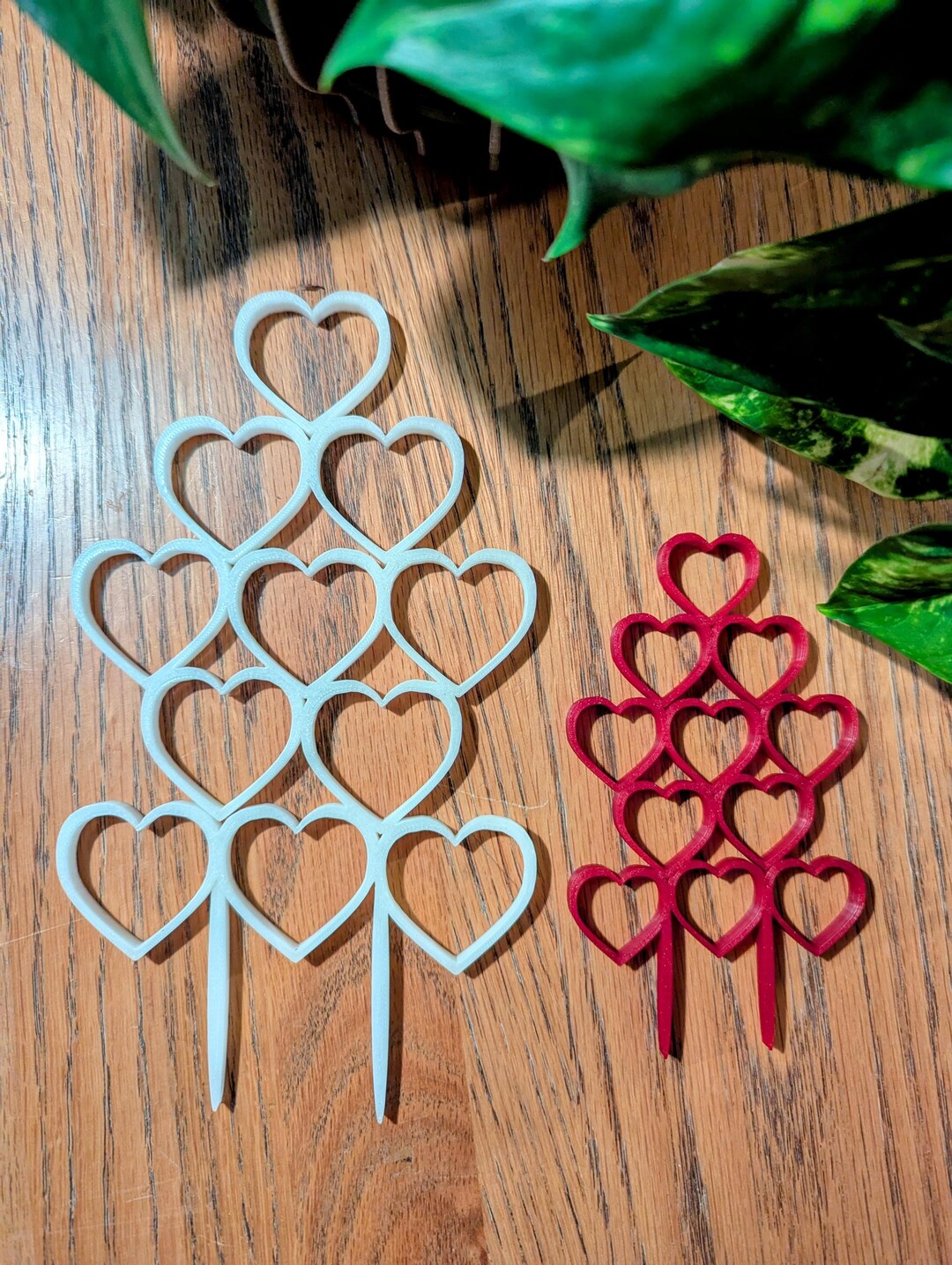 3D Printed Trellis of Hearts, Indoor House Plant Trellis, Trellises for ...