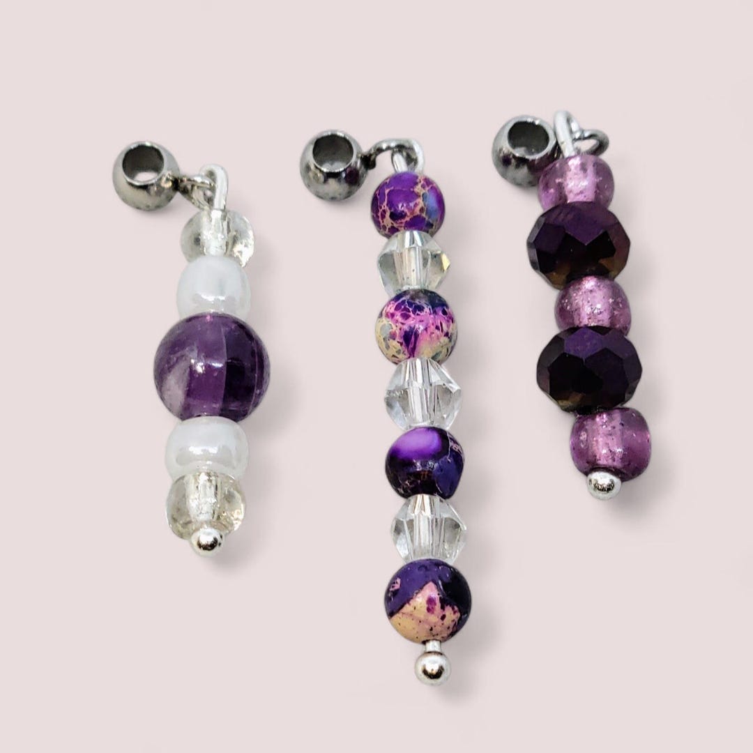 Purple Rain 3-piece Microloc or Sisterloc Jewelry to Give Your Locs a ...