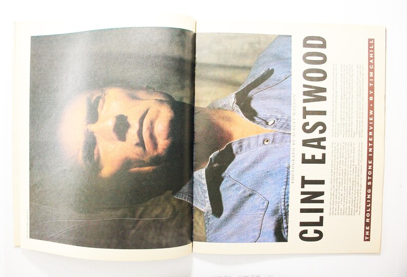 Clint Eastwood - Vintage Rolling Stone Magazine - July 4, 1985, Issue ...