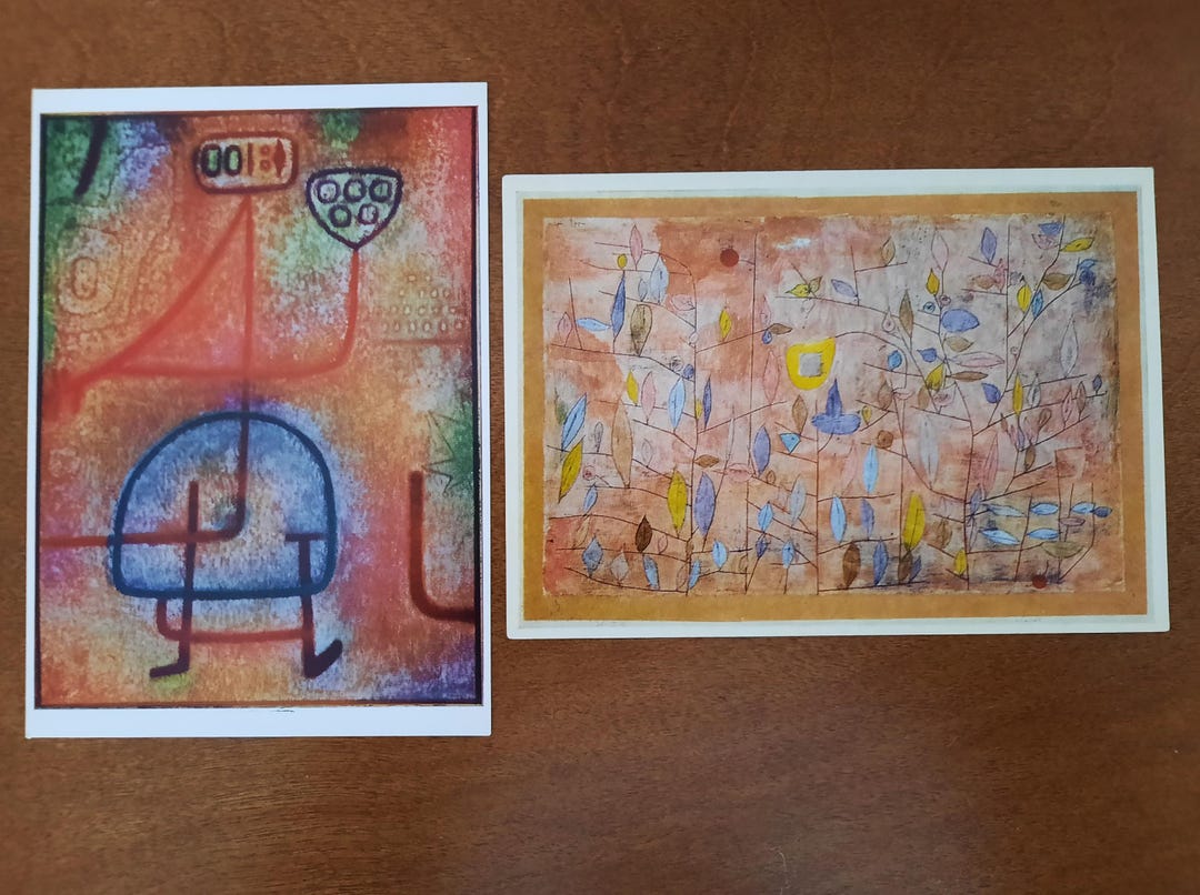 Paul Klee Paintings Postcards, Unused Genuine Vintage Art Post Cards X ...