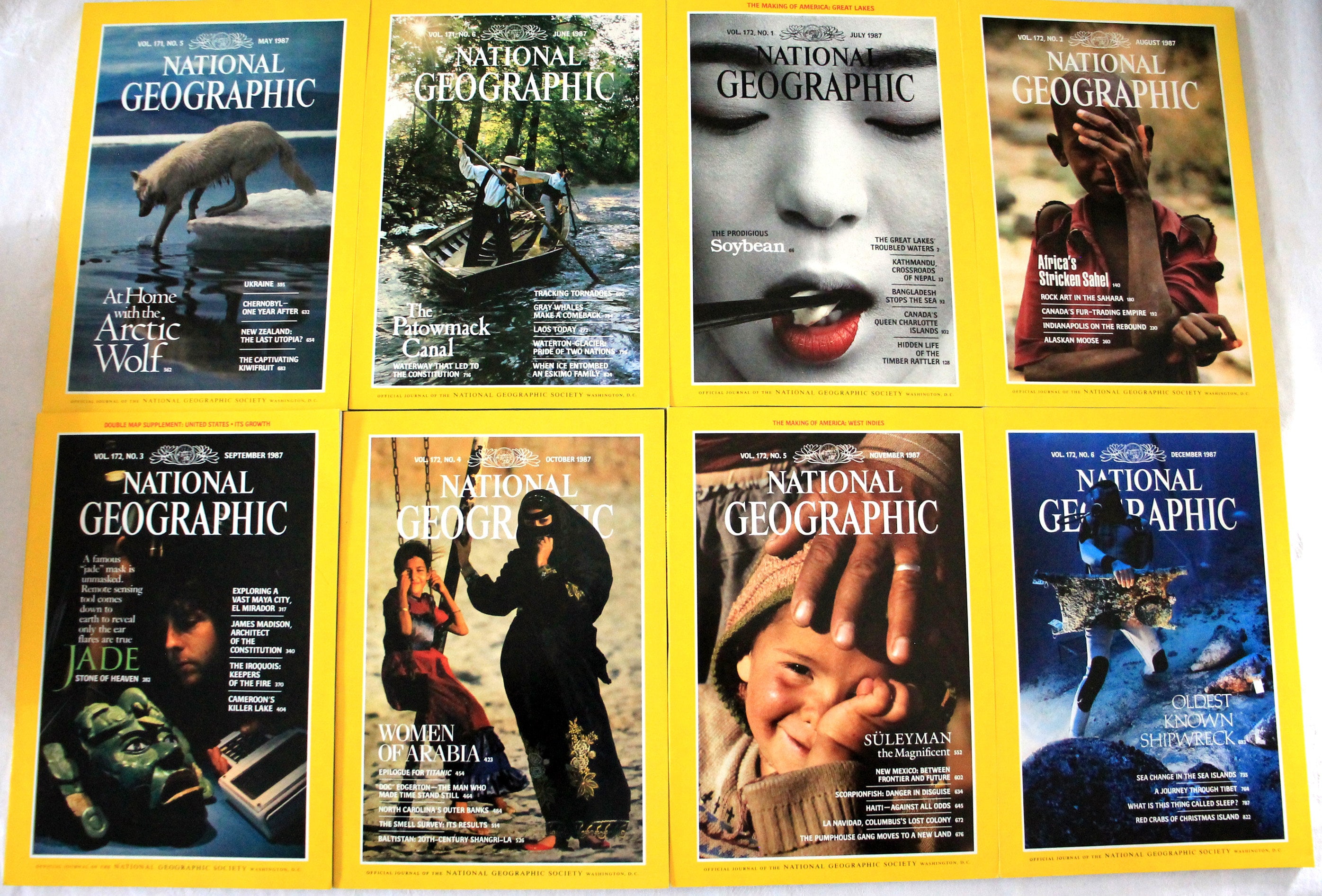1980s National Geographic Magazine 1982-1987 Selection Sold ...