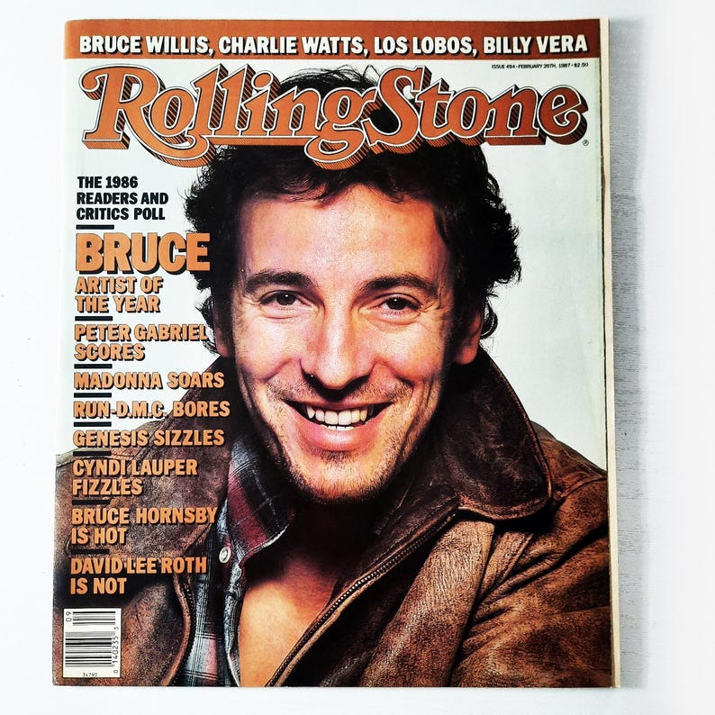 Bruce Springsteen - Vintage Rolling Stone Magazine - February 28 1987 ...