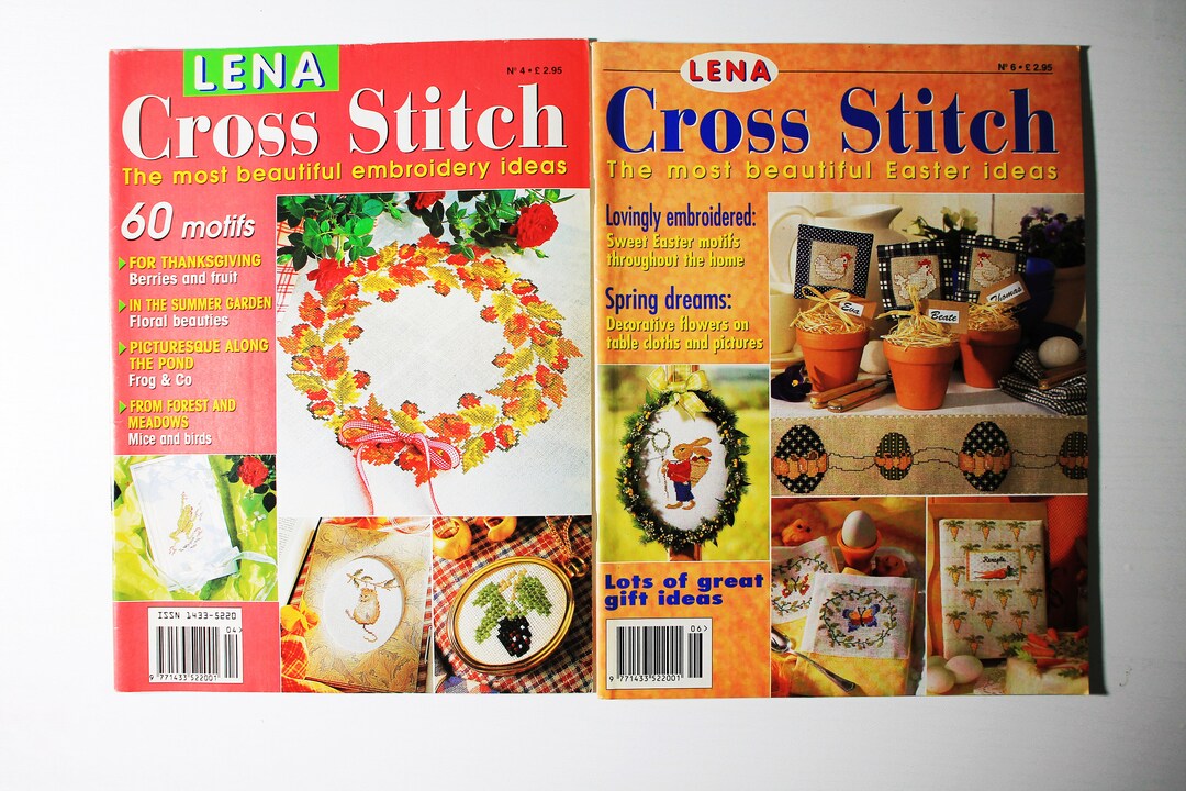Two Lena Cross Stitch Magazines, Number 4 and 6 - Etsy