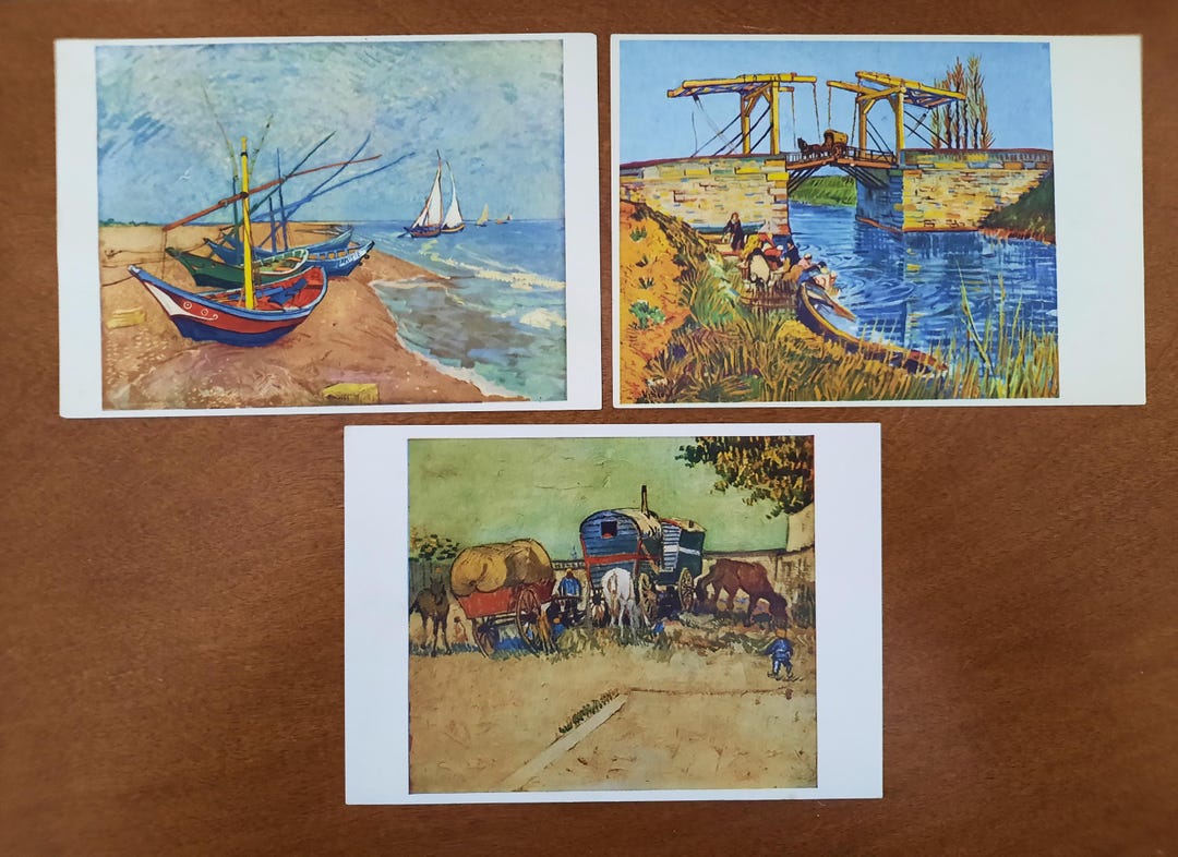 Vincent Van Gogh Paintings Postcards, Unused Genuine Vintage Art Post ...