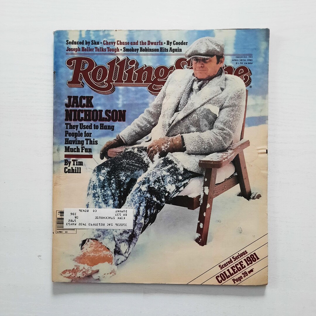 Jack Nicholson, Vintage Rolling Stone Magazine, April 19 1981, Issue ...