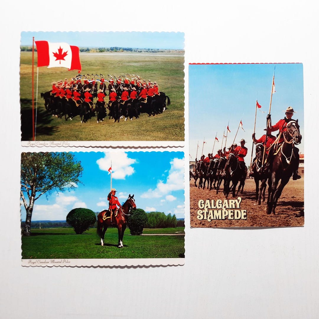 Vintage Canada Mounties Postcards, Royal Canadian Mounted Police ...