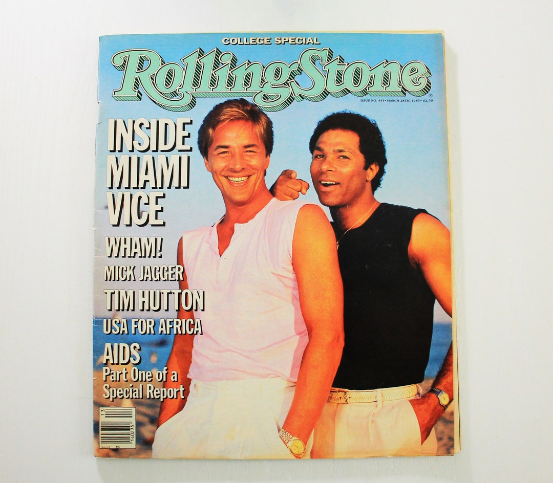 Vintage Rolling Stone Magazine, Miami Vice Cover, College Special ...
