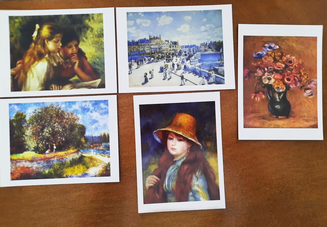 Pierre-auguste Renoir Paintings Postcards, Unused Genuine Vintage Art ...