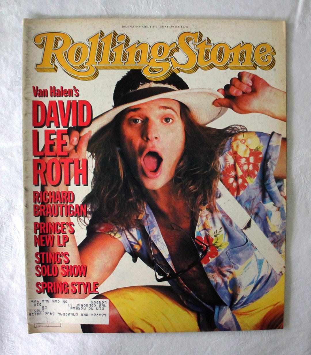 David Lee Roth - Vintage Rolling Stone Magazine - April 11 1985, Issue ...