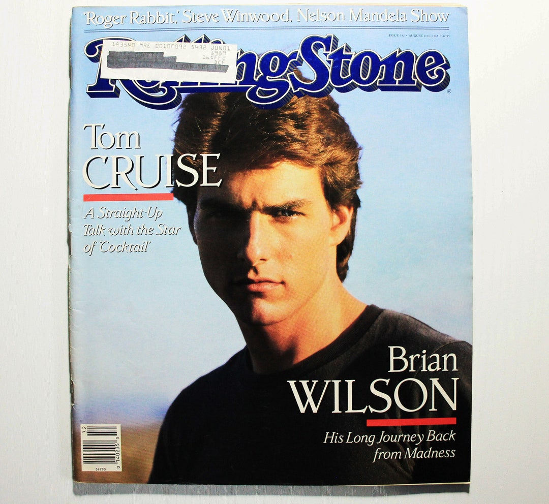 Vintage Rolling Stone Magazine, Tom Cruise Cover, August 11, 1988 ...