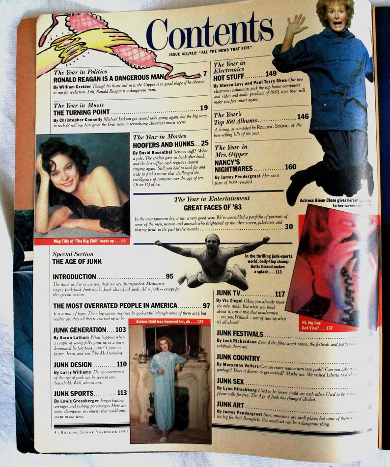 Vintage Rolling Stone Magazine 1988 Yearbook Special Double - Etsy