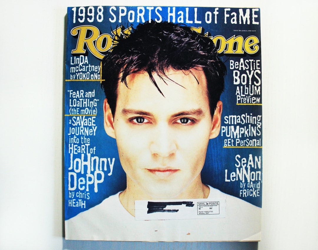 Johnny Depp Cover, Vintage Rolling Stone Magazine, June 11, 1998, Issue ...