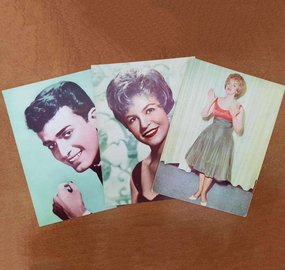French Canadian Singers Postcards, 1960s Québec Unused Mid-century ...