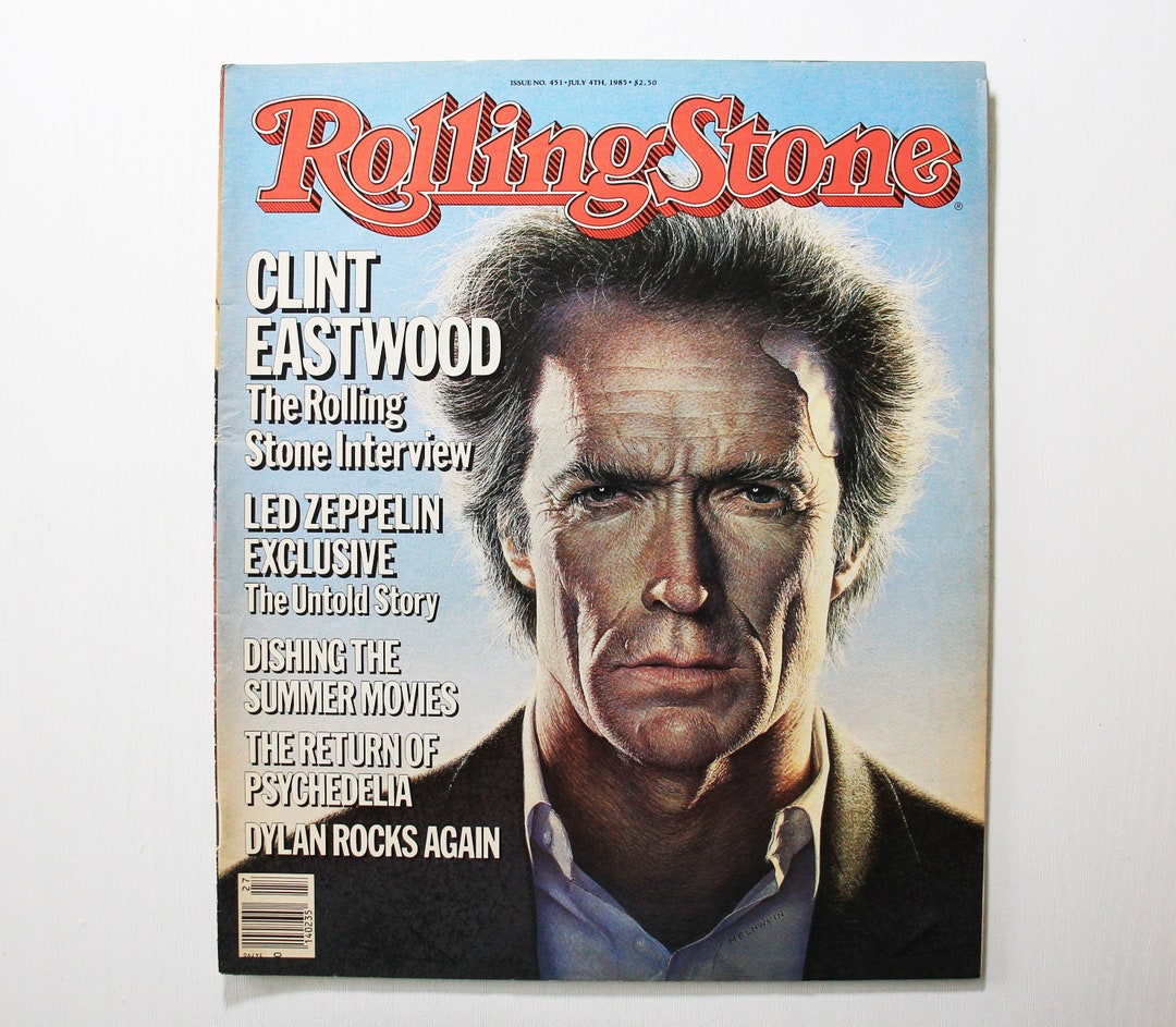 Clint Eastwood - Vintage Rolling Stone Magazine - July 4, 1985, Issue ...