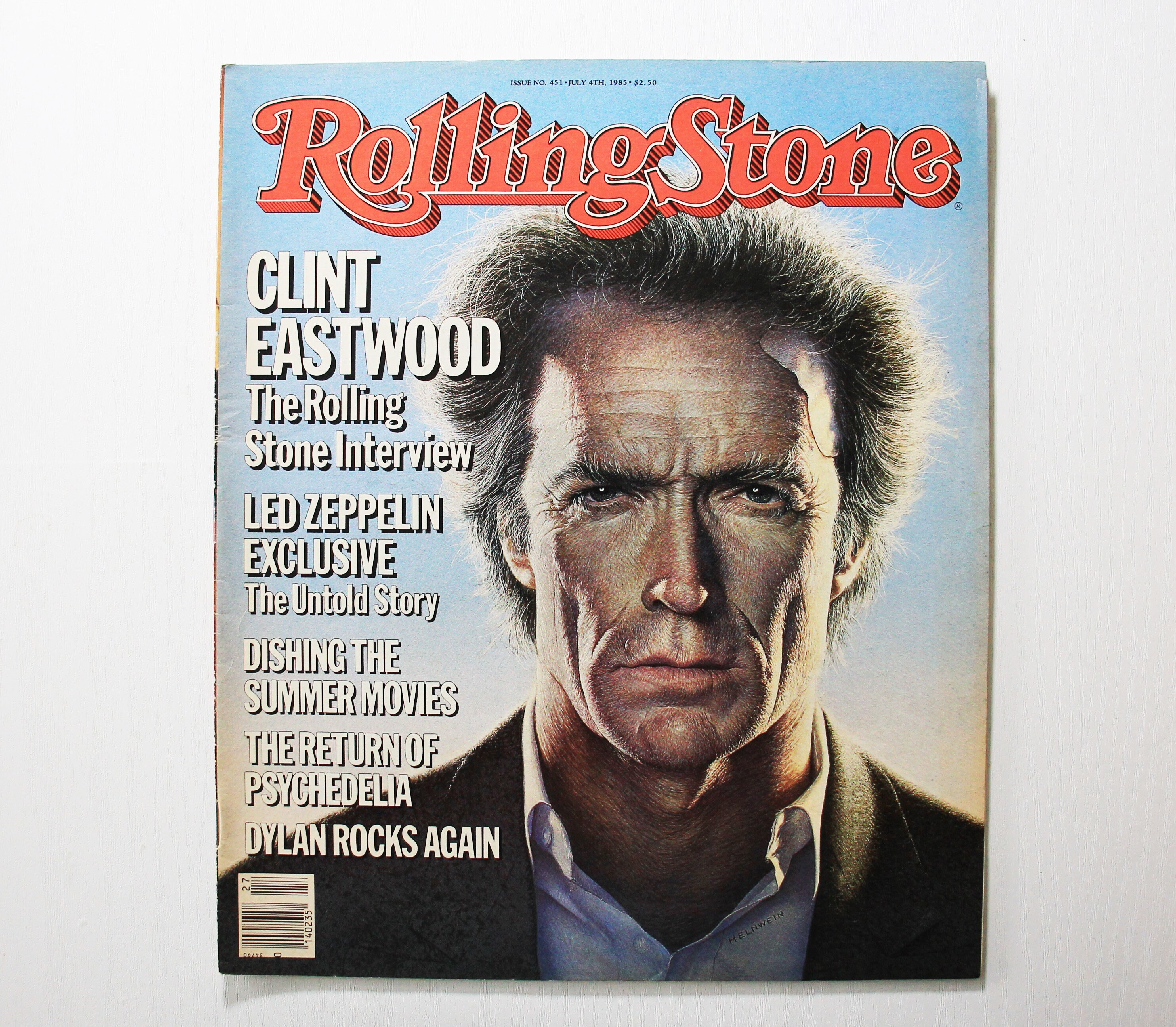 Clint Eastwood - Vintage Rolling Stone Magazine - July 4, 1985, Issue ...