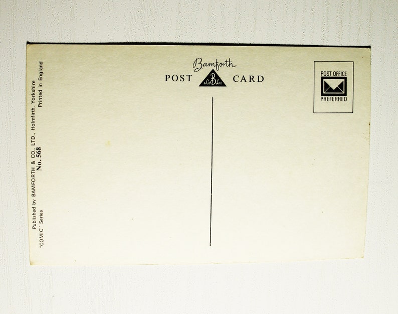 Vintage Bamforth Black Triangle Funny Seaside Comic Postcard Genuine ...