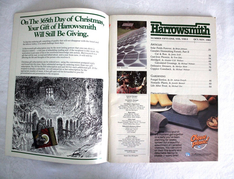 Harrowsmith Magazine - Mushroom Garden. Cast Iron Stoves, Forester ...