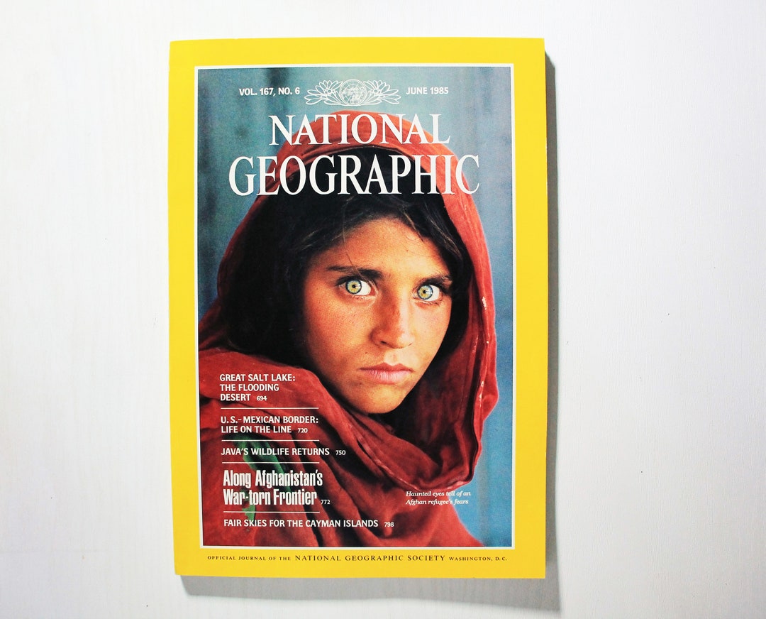 June 1985 National Geographic Magazine Afghan Girl Cover, Volume 167 ...