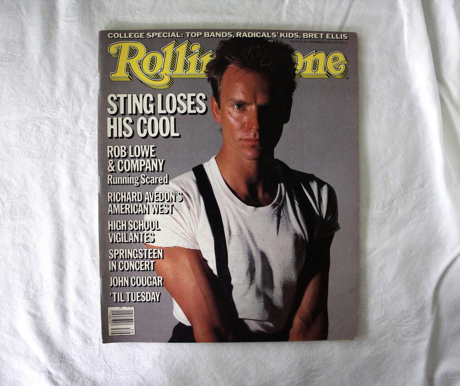 Vintage Rolling Stone Magazine Sting Cover September 26 1985, Issue 457 ...