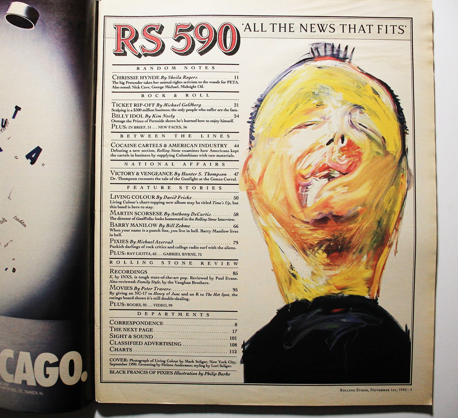 Living Color - Vintage Rolling Stone Magazine - November 1 1990, Issue 590 - Etsy