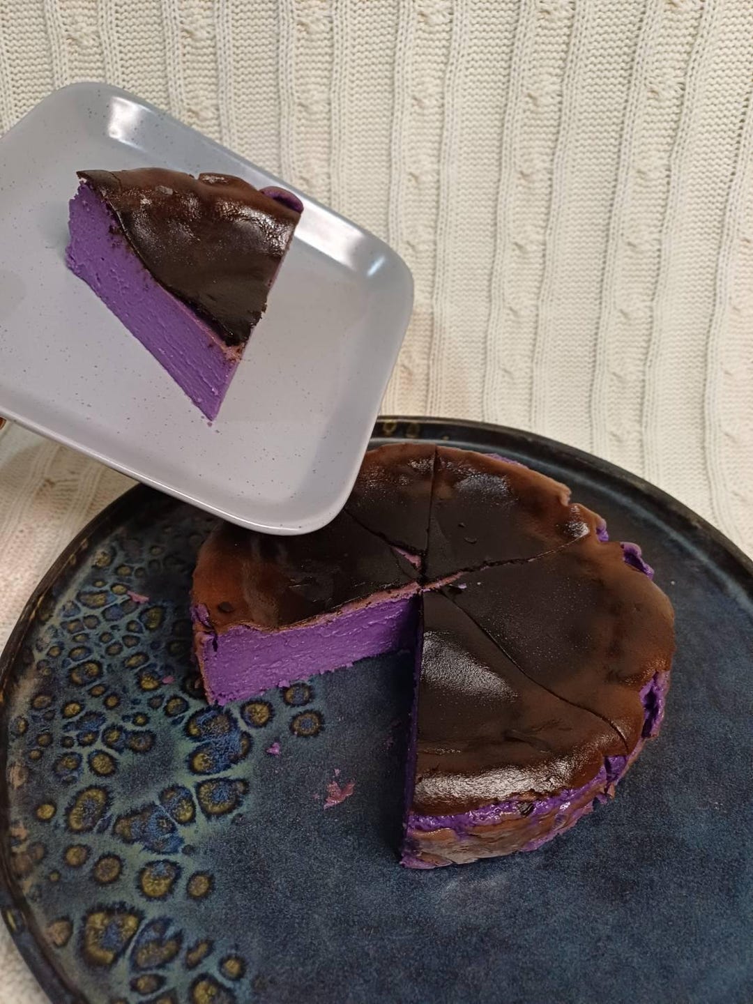 My Recipe "japanese UBE Purple Sweet Potato Basque Cheesecake" By - Etsy