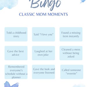 Mother’s Day Bingo Game – Classic Mom Moments | Printable Family ...