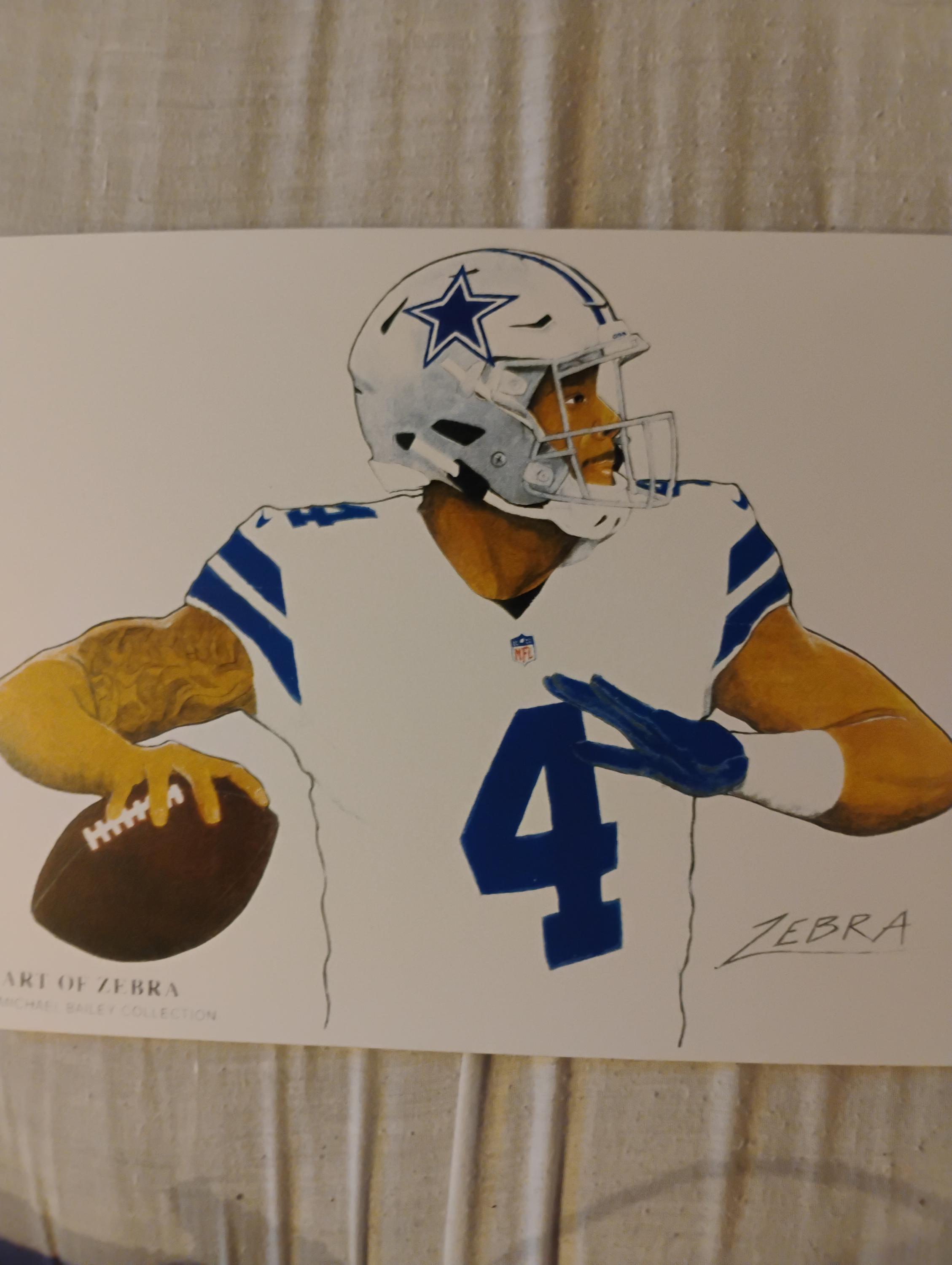Dallas Cowboys Dak Prescott Art Print - Etsy