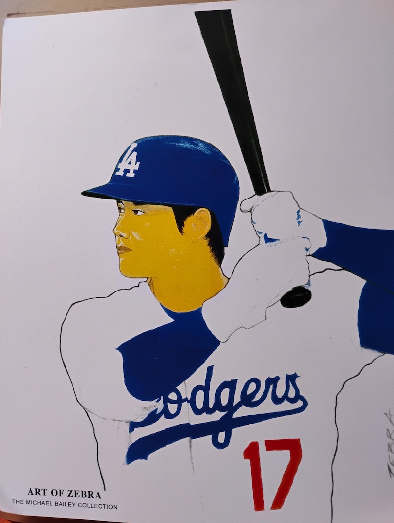 Los Angeles Dodgers Shohei Ohtani Art Print - Etsy