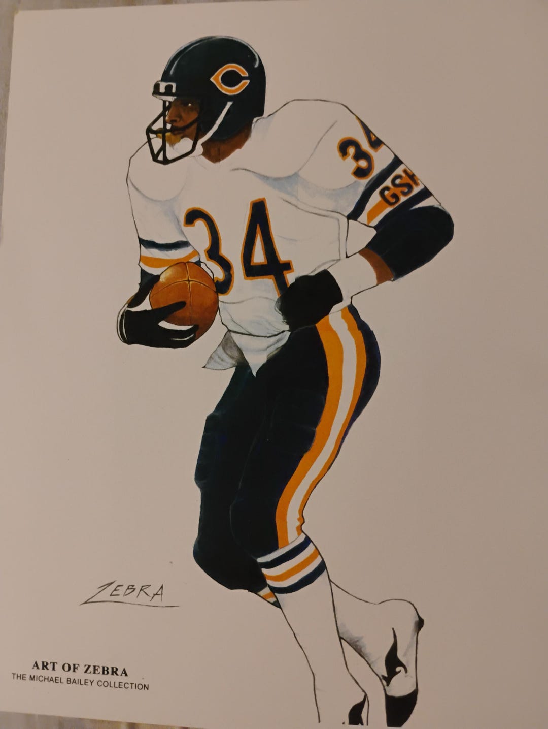 Chicago Bears Walter Payton Art Print - Etsy