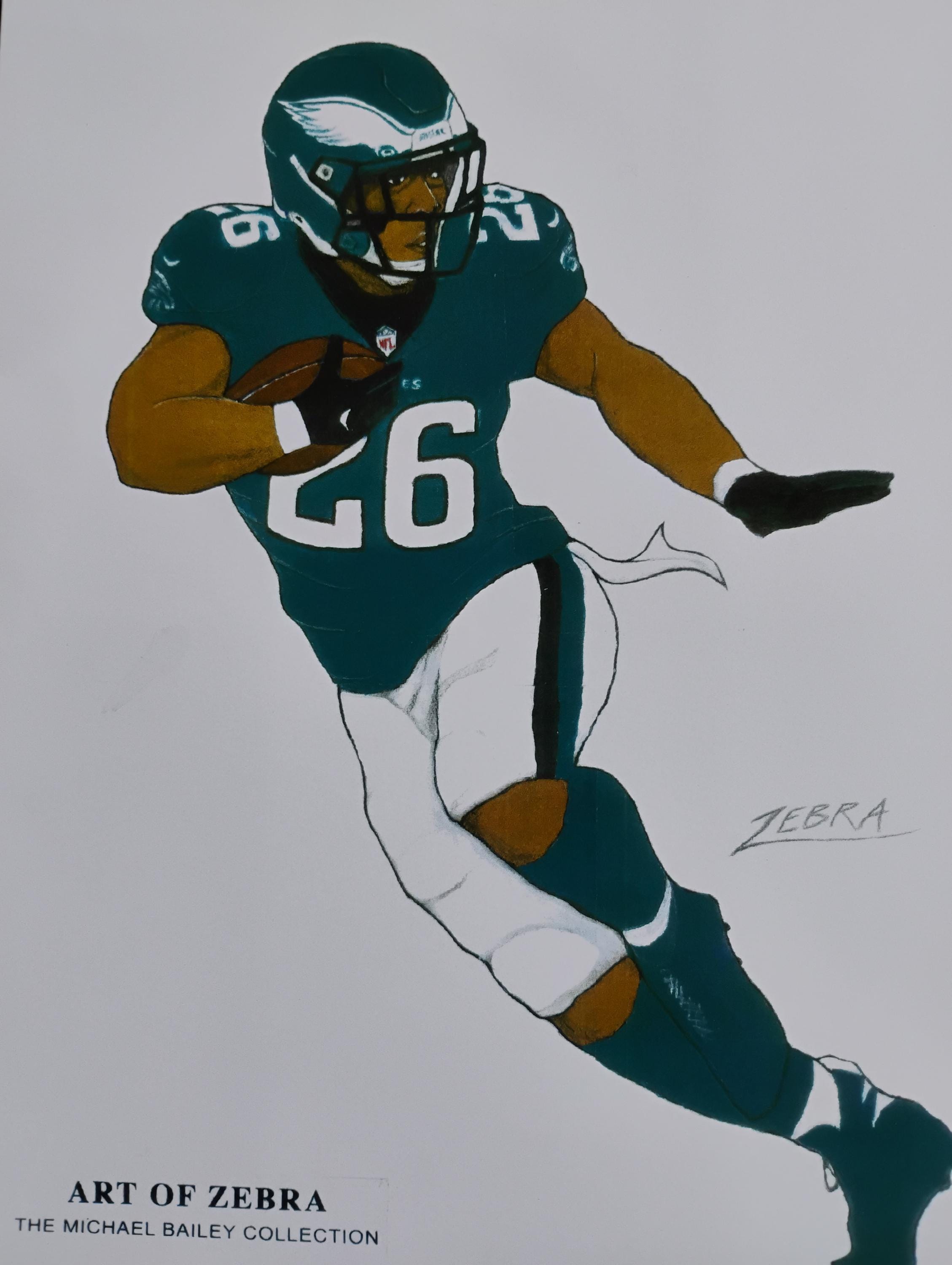 Philadelphia Eagles Saquon Barkley Art Print - Etsy
