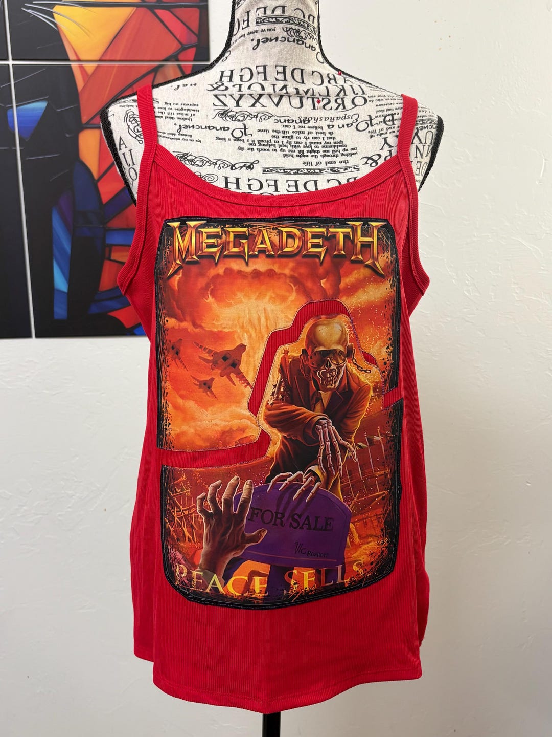 Custom Sewn MEGADETH / Dimebag Darrell Rare Vintage Double Graphic ...