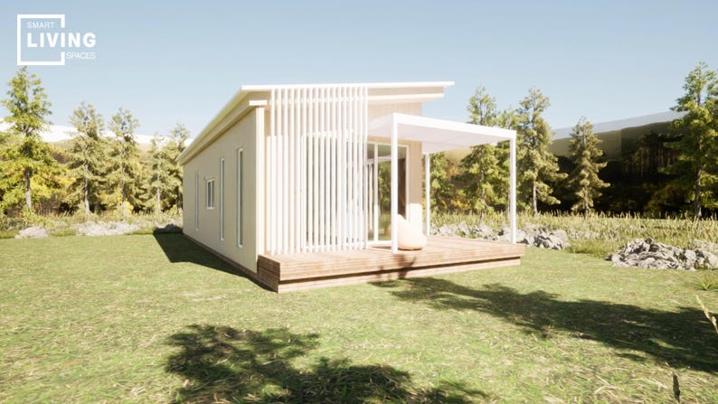 3D Model Experience for Modern Small Single Story. Architectural ...