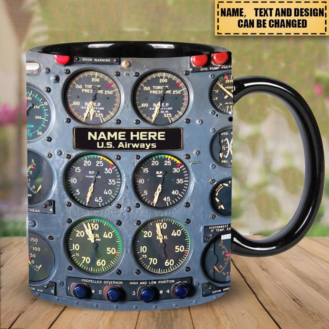 Pilot Gift, Coffee Mug Pilot, Pilot Indicator, Airline Mechanic Gift ...