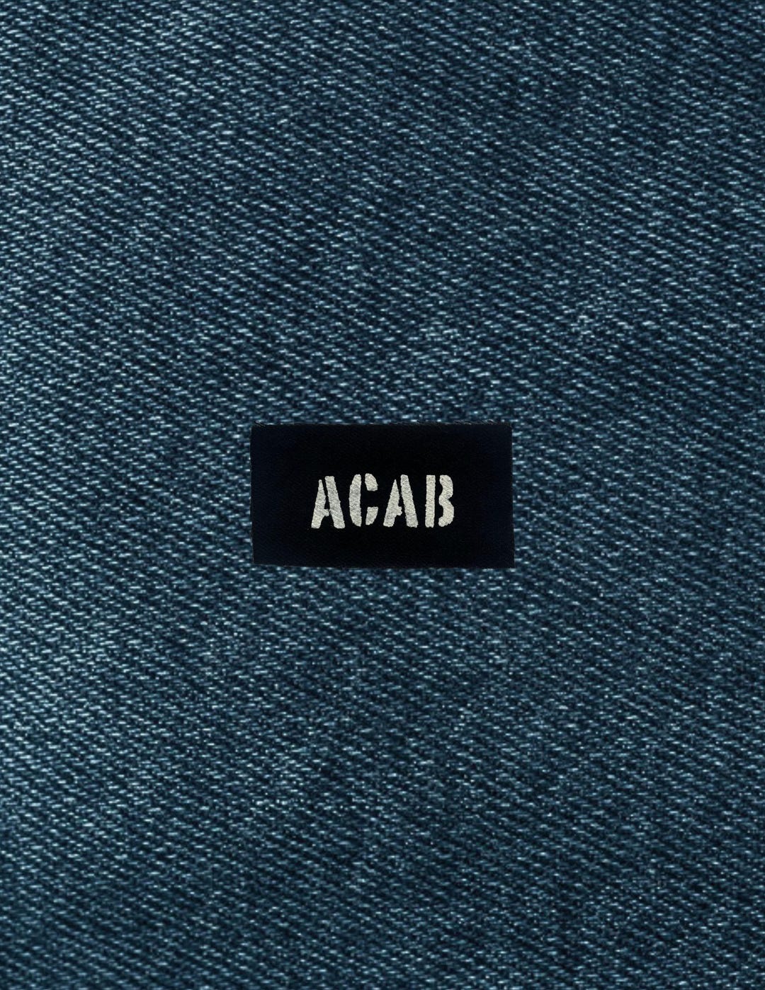 ACAB Stenciled Patch / Raw Edge Cone Denim / Sew On - Etsy