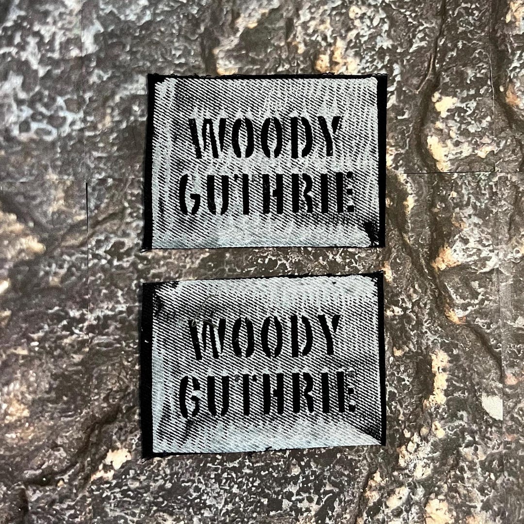 Woody Guthrie Patch / Raw Edge / Sew On - Etsy