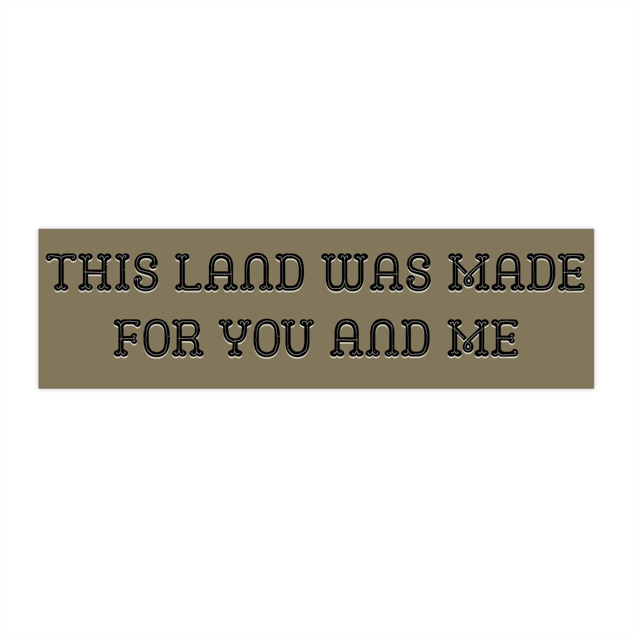 This Land is Your Land / Woody Guthrie Bumper Sticker - Etsy