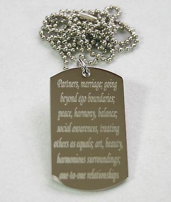 Libra Zodiac Sign Traits Dog Tag Necklace Pendant Stainless Steel - Etsy