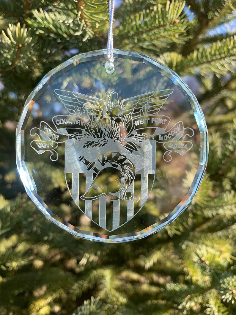 USMA US Military Academy at West Point K9 Optical Crystal - Etsy
