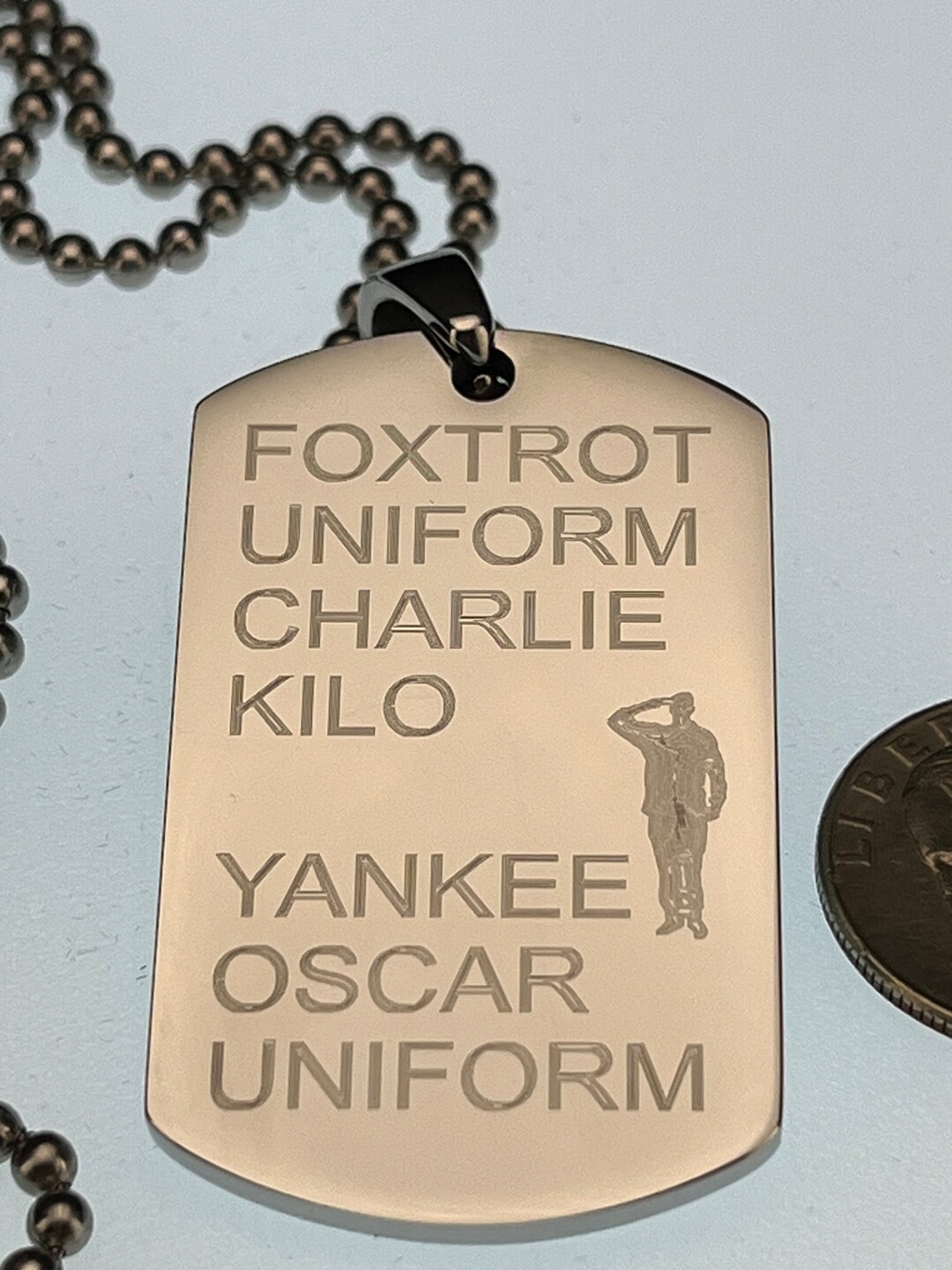 Foxtrot Uniform Charlie Kilo Yankee Oscar Uniform Stainless Steel Thick ...