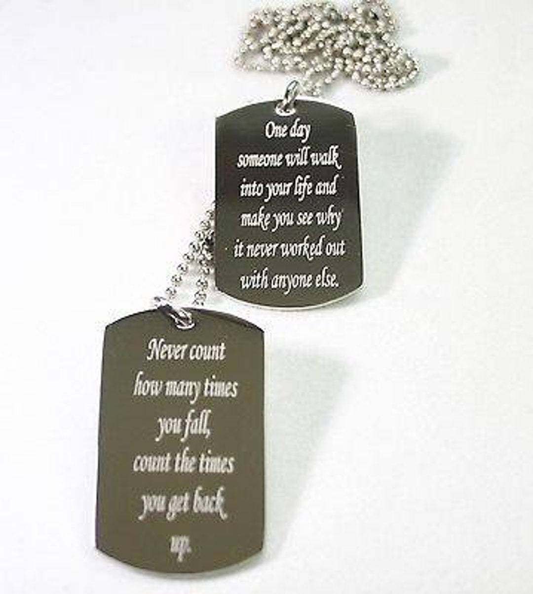 Motivational Dog Tags Stainless Believe, Positive, Military Style ...