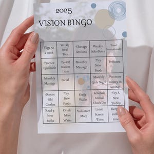 2025 Vision Board Bingo L Vision Board L Bingo Template L Bingo L ...