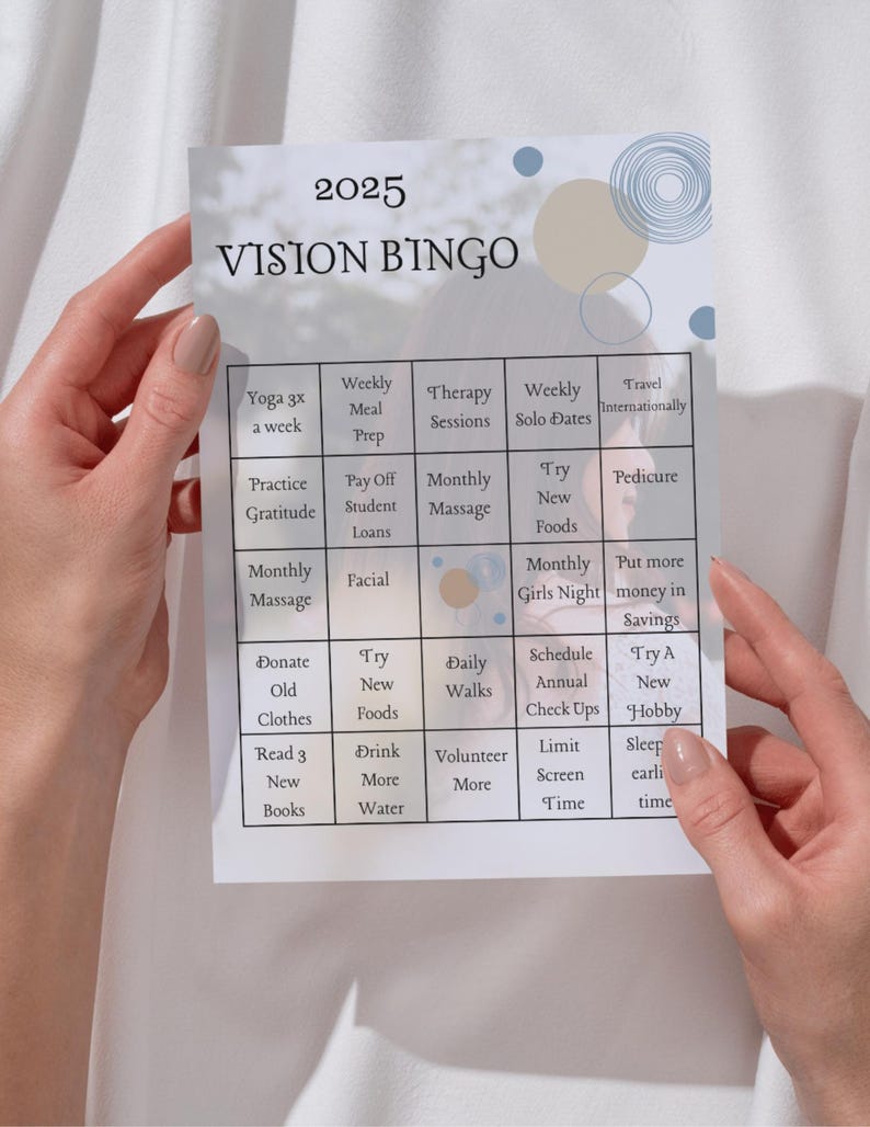 2025 Vision Board Bingo L Vision Board L Bingo Template L Bingo L ...