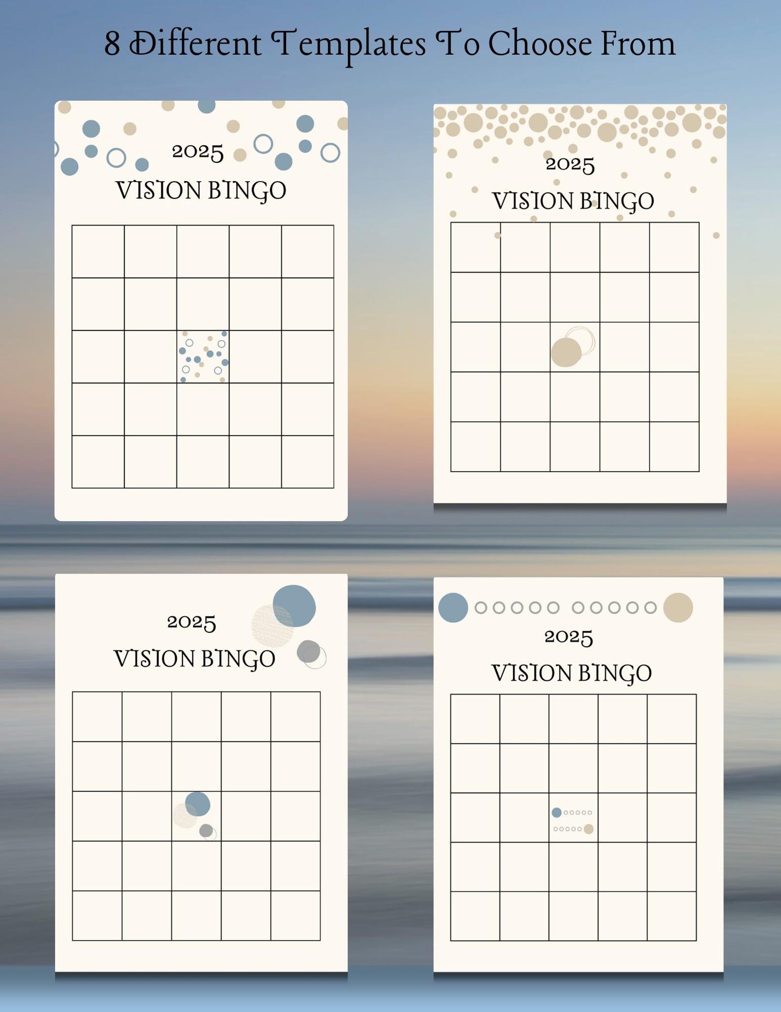 2025 Vision Board Bingo L Vision Board L Bingo Template L Bingo L ...