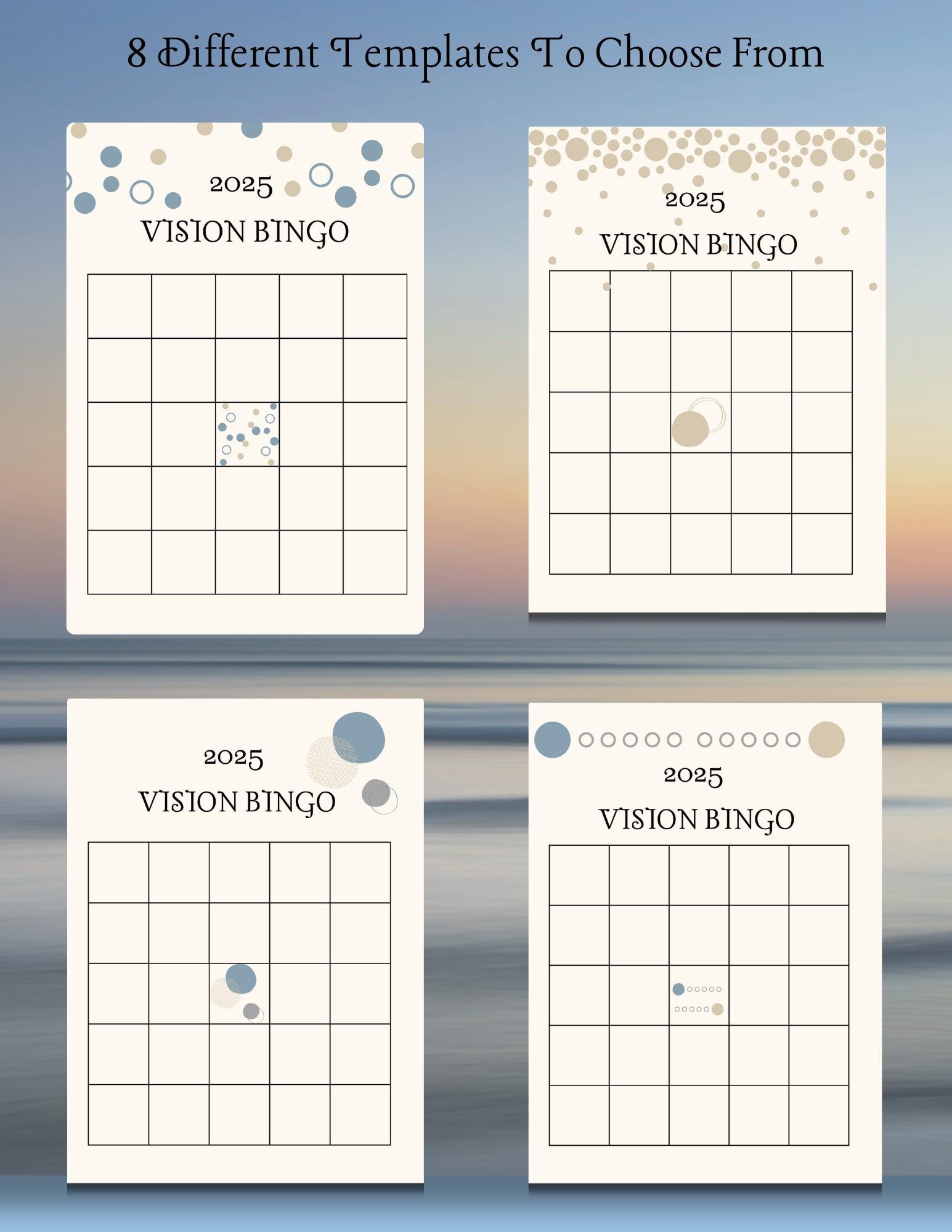 2025 Vision Board Bingo L Vision Board L Bingo Template L Bingo L ...