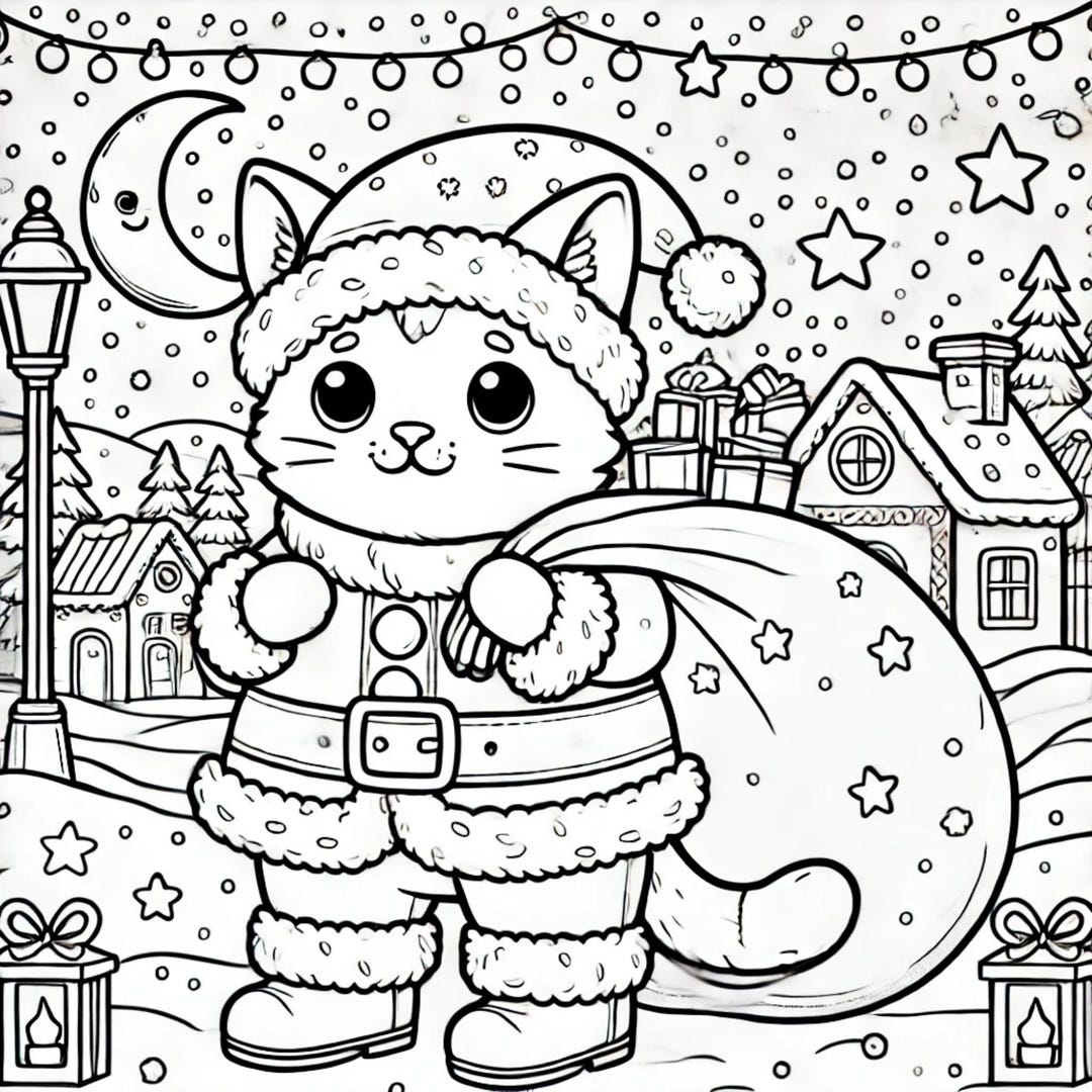 Cat Christmas Coloring Pages L 9 Coloring Pages L Cat Coloring Pages L ...