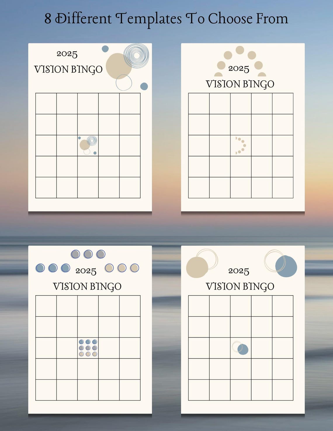 2025 Vision Board Bingo L Vision Board L Bingo Template L Bingo L ...