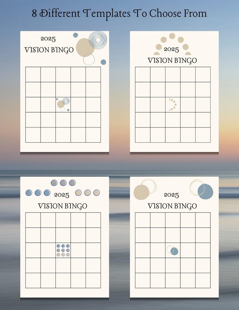 2025 Vision Board Bingo L Vision Board L Bingo Template L Bingo L ...