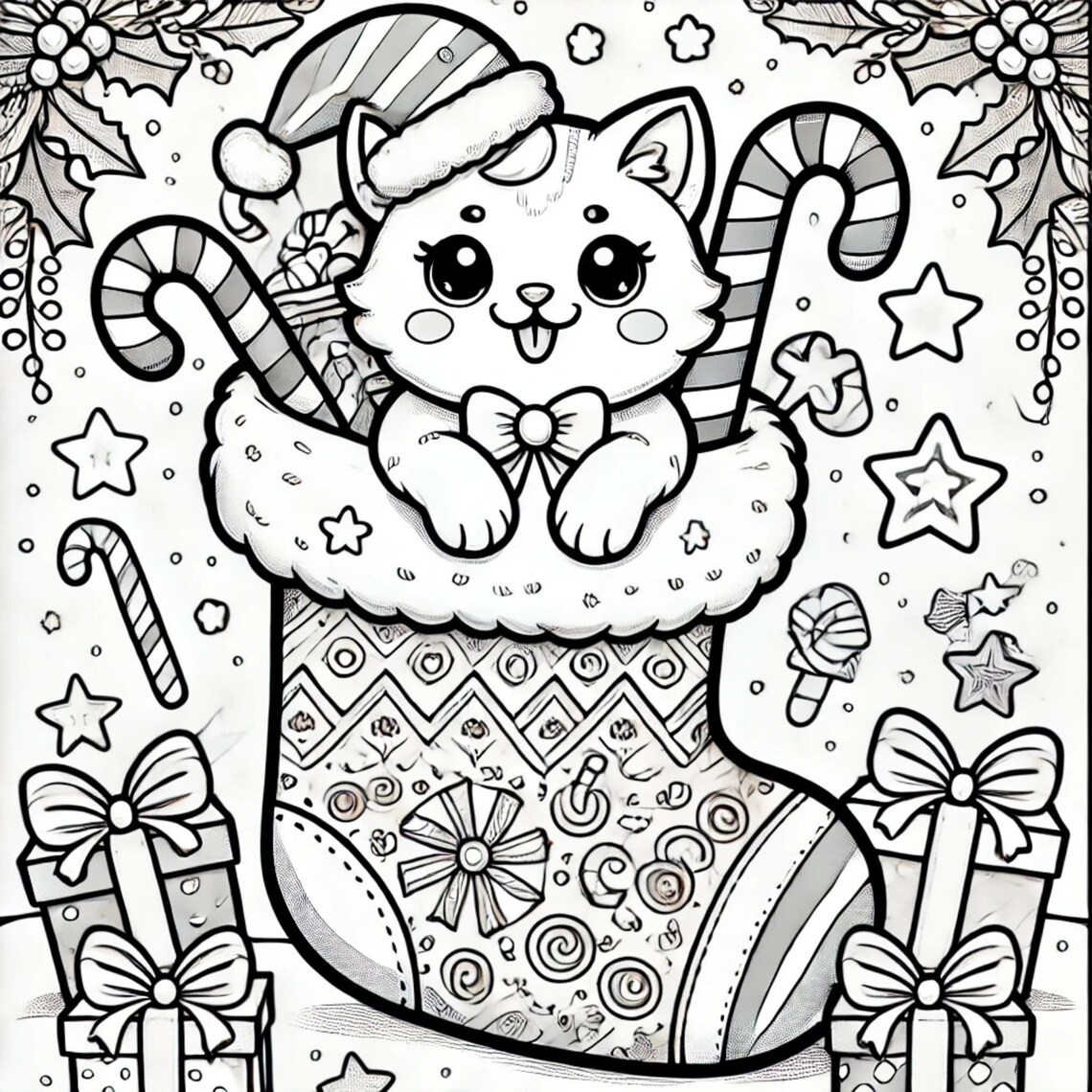 Cat Christmas Coloring Pages L 9 Coloring Pages L Cat Coloring Pages L ...