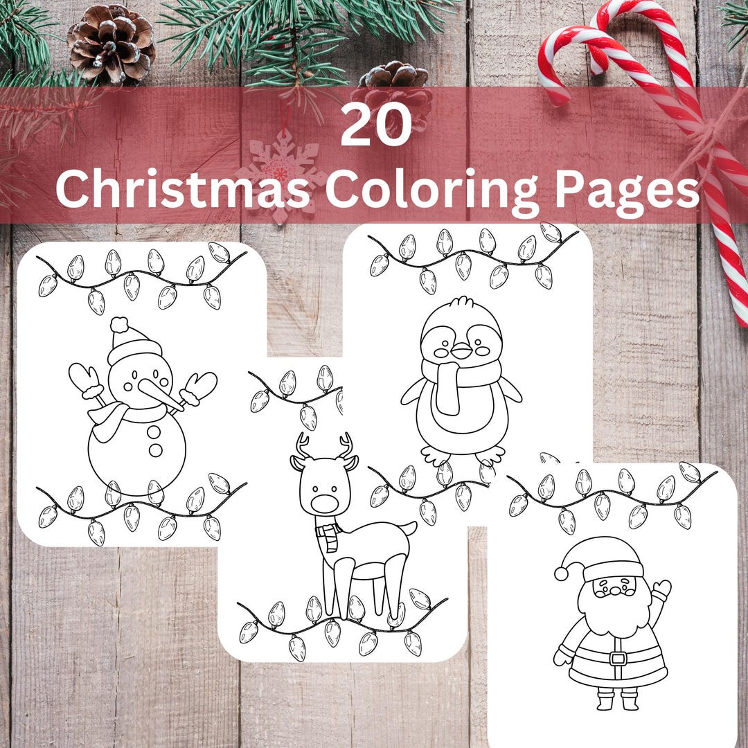 20 Christmas Coloring Pages L Easy Coloring L Coloring Pages L PDF ...